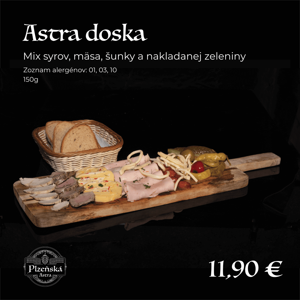 Menu - Plzeňská Astra